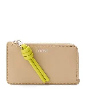 Loewe Leather Knot Card Holder - Beige