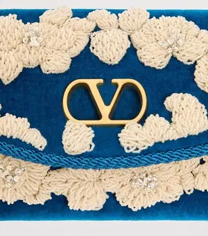 Valentino Garavani Small Beaded Devain Shoulder Bag