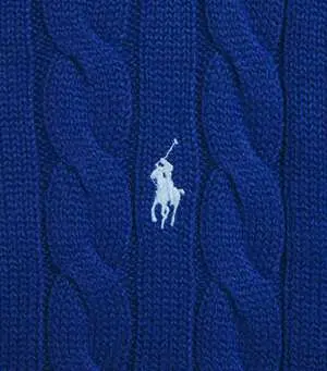 Polo Ralph Lauren Cotton Cable Knit Crewneck Sweater - Purple