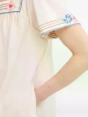 LEVI'S Square Neck Mini Dress With Floral Embroidery