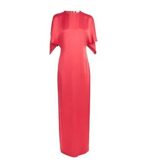 Stella McCartney Satin Maxi Dress - Red
