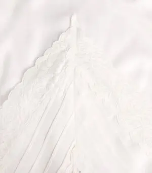 SELF-PORTRAIT Satin Lace Blouse
