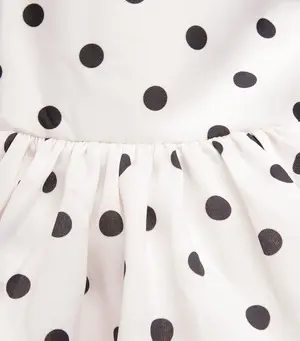 SELF-PORTRAIT Polka Dot Taffeta Midi Skirt