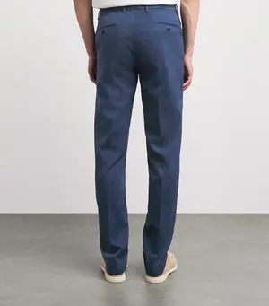 Eleventy Cotton-silk-blend Chinos