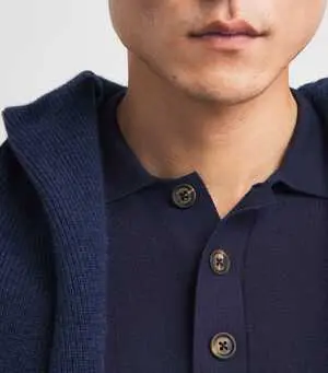 Eleventy Cotton-cashmere Polo Shirt