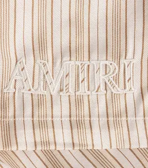 Amiri Striped Logo Embroidered Relaxed Fit Shorts