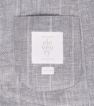 Eleventy Linen-cashmere-silk Blazer With Notched Lapel