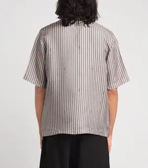 Amiri Silk Stripe Script Shirt