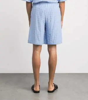 Amiri Ma Quad Monogram Jacquard Towelling Shorts - Blue