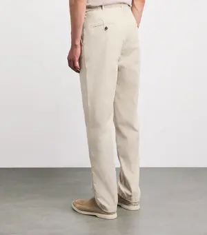 Eleventy Stretch-cotton Chinos - Beige