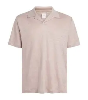 Eleventy Linen Polo Shirt - Pink