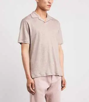 Eleventy Linen Polo Shirt - Pink