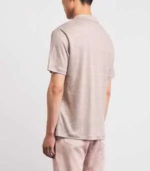 Eleventy Linen Polo Shirt - Pink