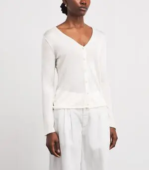 Theory Sheer V-neck Cardigan