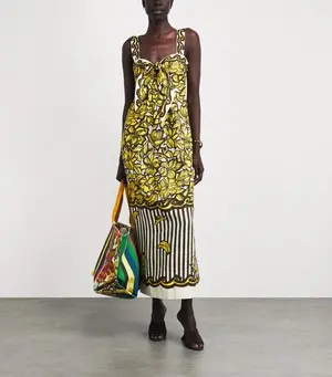 ALEMAIS Mona Midi Dress In Banana Floral Print