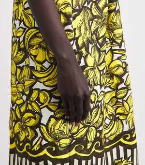 ALEMAIS Mona Midi Dress In Banana Floral Print