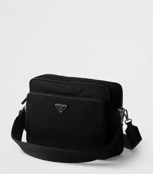 Prada Re-nylon And Saffiano Leather-trim Cross-body Bag - Black