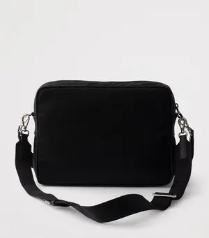 Prada Re-nylon And Saffiano Leather-trim Cross-body Bag - Black
