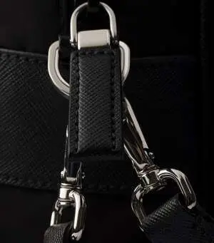 Prada Re-nylon And Saffiano Leather-trim Cross-body Bag - Black