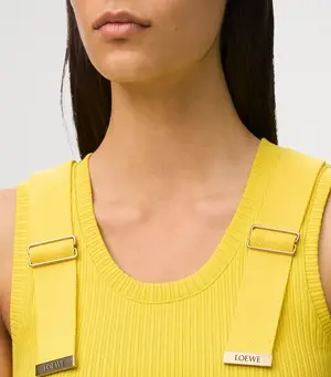 Loewe Embellished Ribbed Tank Top - Yellow