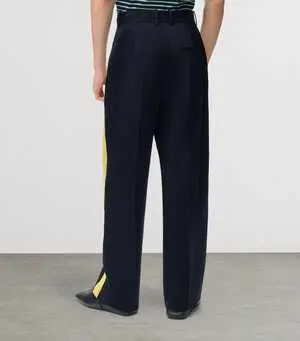 Loewe Wool-blend Tailored Trousers With Contrast Piping