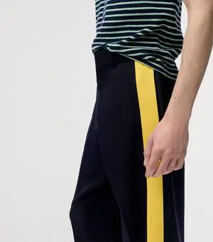 Loewe Wool-blend Tailored Trousers With Contrast Piping