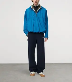 Loewe Garment-dyed Cotton Twill Straight-leg Trousers - Navy