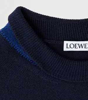 Loewe Stretch Wool Crewneck Sweater