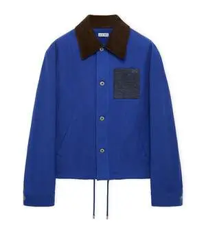 Loewe Cotton Workwear Jacket With Anagram Detail