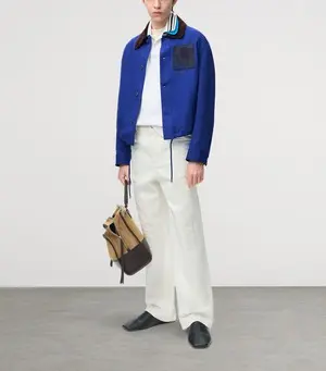 Loewe Cotton Workwear Jacket With Anagram Detail