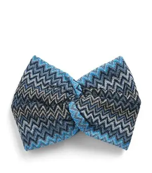 Missoni Zigzag Knot-front Headband - Blue