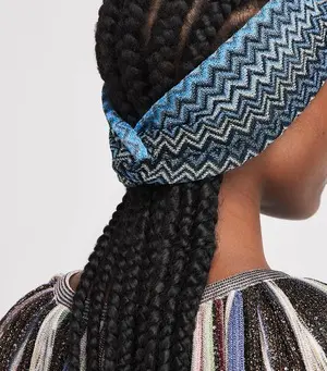 Missoni Zigzag Knot-front Headband - Blue