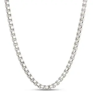 Toscano Sterling Silver Classic Veneziana Link Necklace - Ss