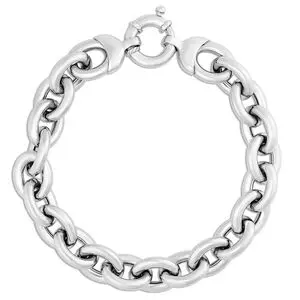 Toscano Classic Cable Link Bracelet, Sterling Silver,|sfaa300brv1 8 - Ss