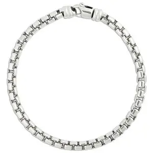 Toscano Stainless Steel Round Box Link Bracelet - Ss