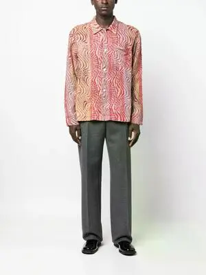 Our Legacy Abstract-pattern Embroidered Shirt