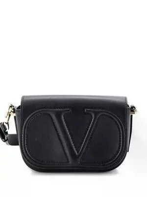 Valentino Garavani Vlogo Flap Small Shoulder Bag - Black