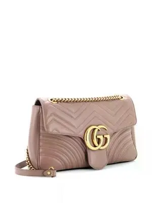 Gucci Gg Marmont Matelassé Leather Medium Shoulder Bag - Neutrals