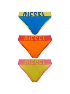 DIESEL® Logo-waistband Thongs - Blue