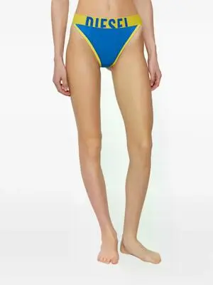 DIESEL® Logo-waistband Thongs - Blue