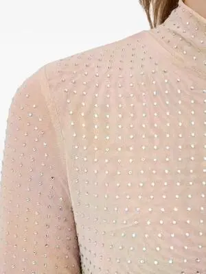Bardot Embellished High-neck Top