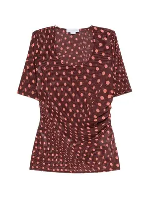 Stella McCartney Polka Dot Top - Red