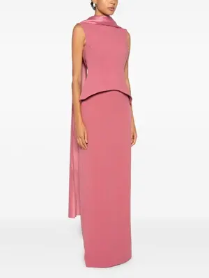 Solace London Annie Maxi Dress With Cape Effect