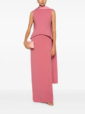 Solace London Annie Maxi Dress With Cape Effect