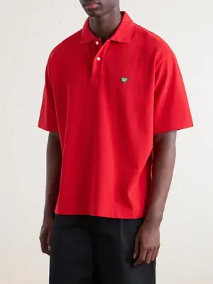 HUMAN MADE Logo-appliquéd Cotton-piqué Polo Shirt