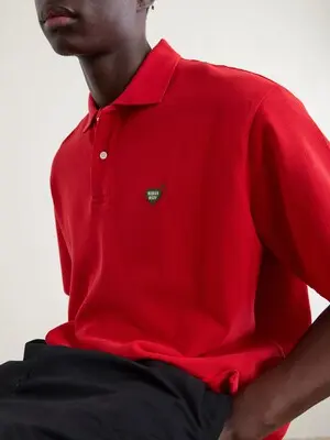 HUMAN MADE Logo-appliquéd Cotton-piqué Polo Shirt