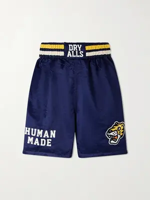 HUMAN MADE Logo-embroidered Athletic Shorts - Blue