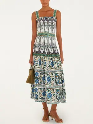 Farm Rio Manoela Belted Maxi Dress