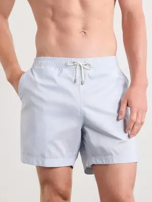Sunspel Fine Striped Straight-leg Swim Shorts