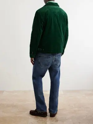 Polo Ralph Lauren Cotton-corduroy Jacket With Leather Trim